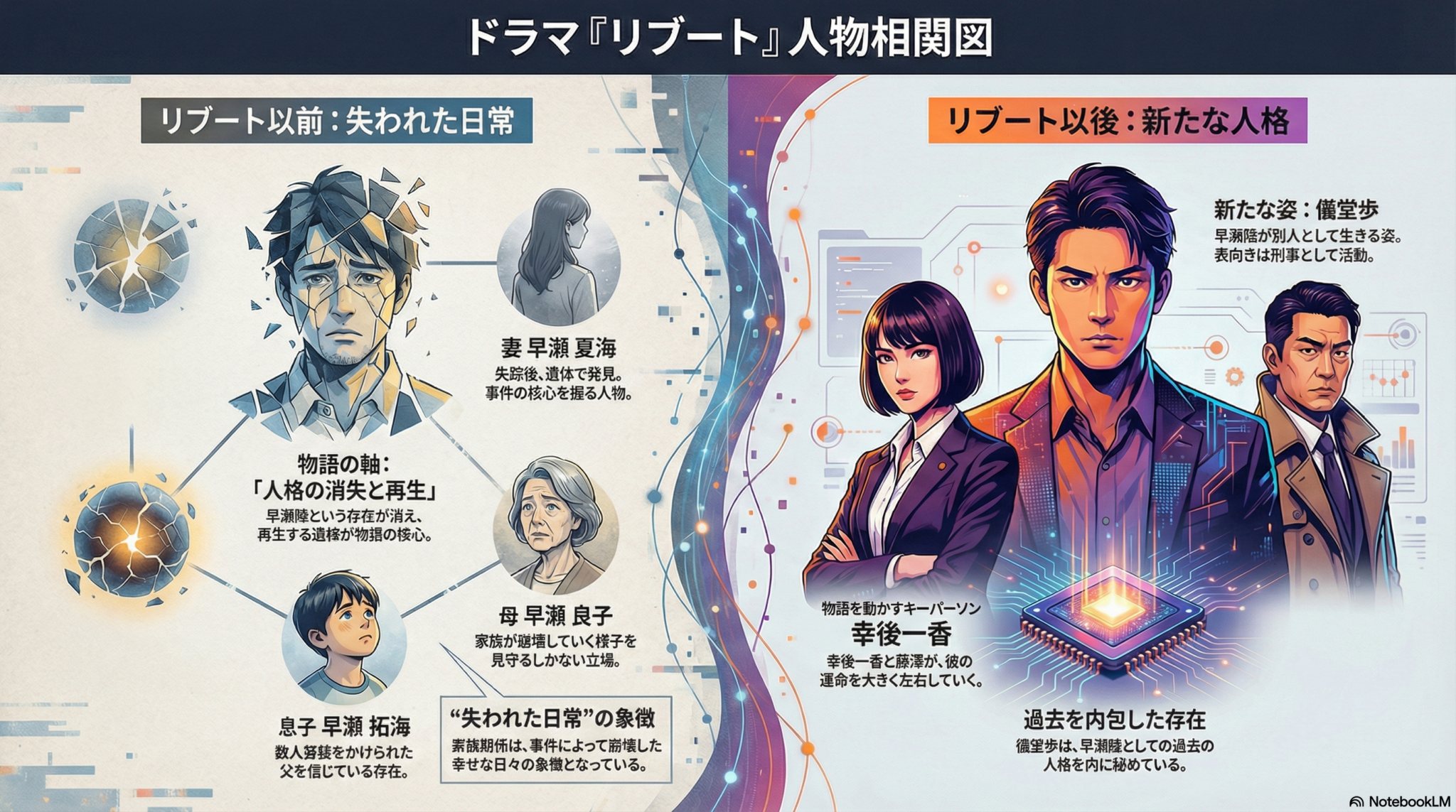 リブート相関図考察｜早瀬陸（松山ケンイチ）の違和感と喪失の構造：DramaLuxe | ドラマッチ！